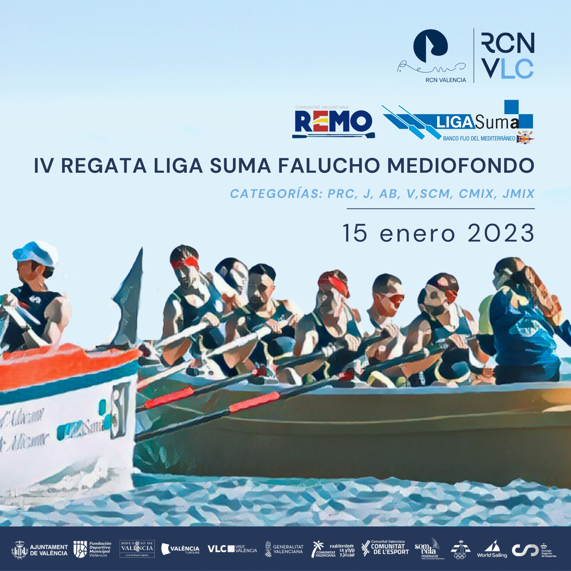 Valencia celebra la IV Regata de la Liga SUMA de remo - Federación de ...